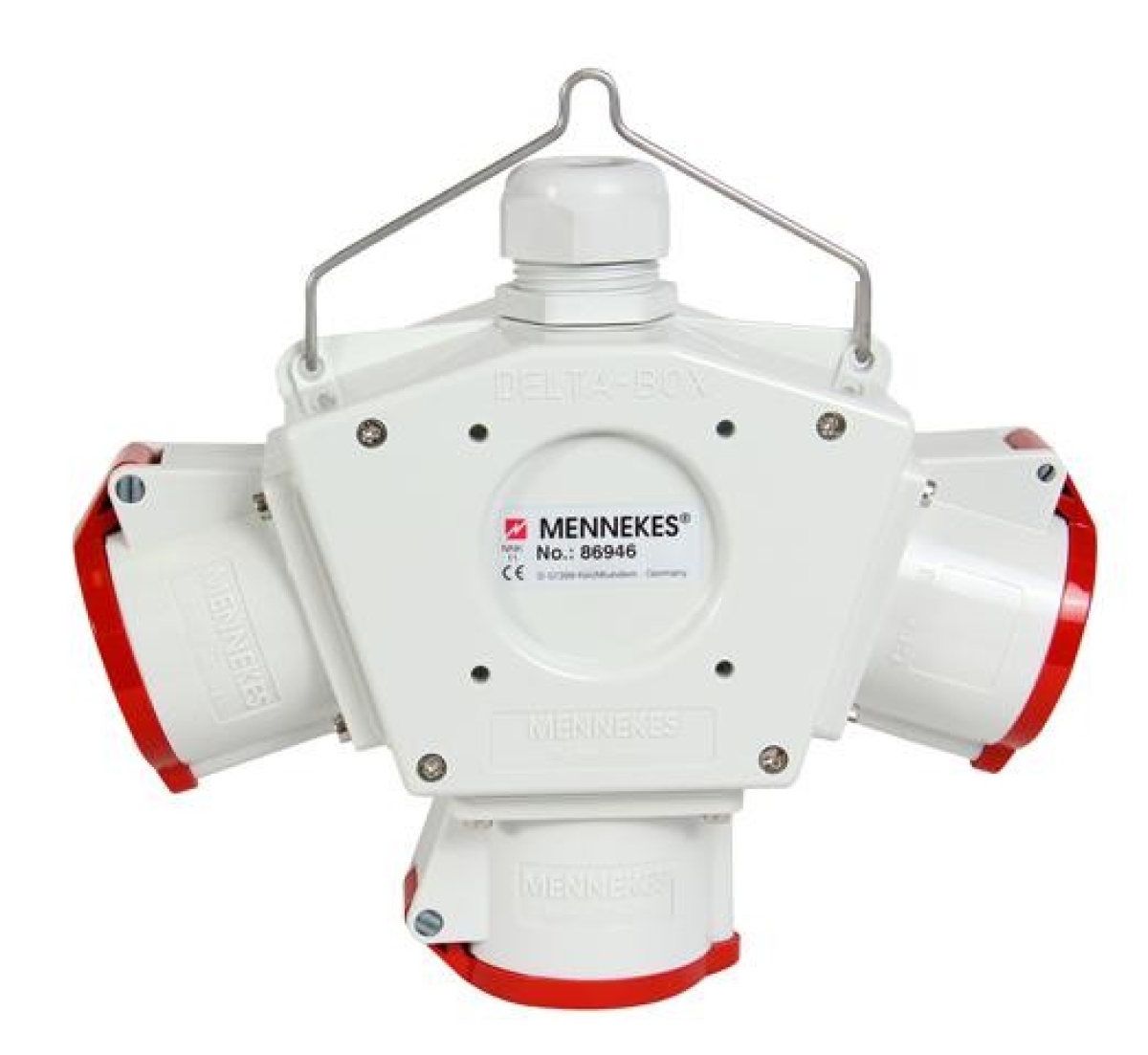 TOMA TRIPLE AEREO (PULPO) 32AMP 3P+T 415V ROJO 6H IP44 (DELTA BOX) | ELECTROFERR - House ...